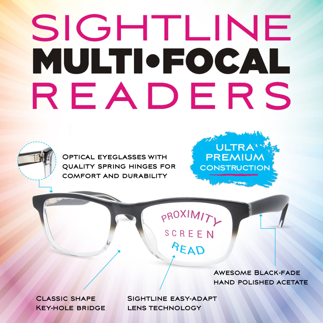 H109 Medium Progressive Power Reading Glasses – SightLine Progressive ...